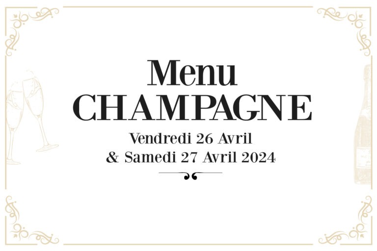 Venez découvrir le Menu Champagne 2024 - Skab